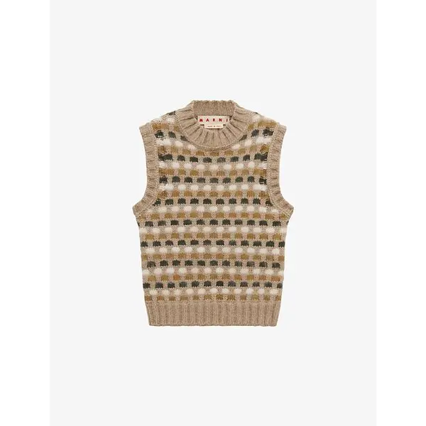 Marni Jacquard Shetland Wool-blend Vest
