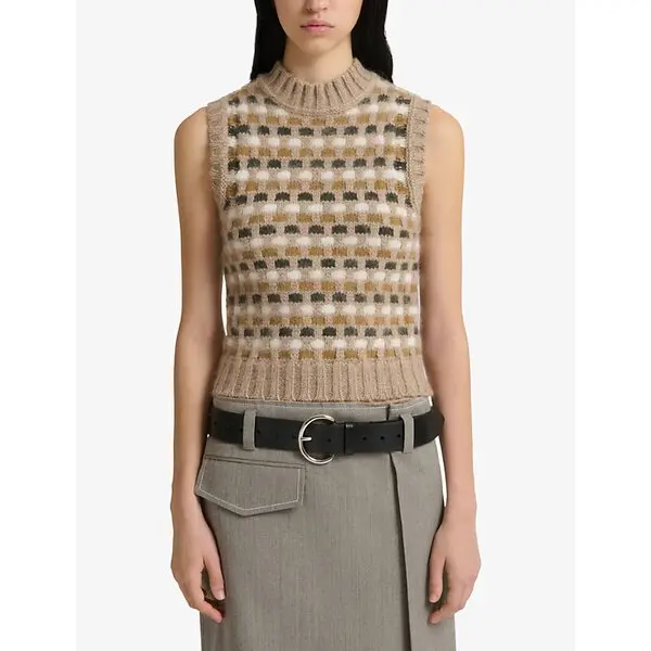 Marni Jacquard Shetland Wool-blend Vest