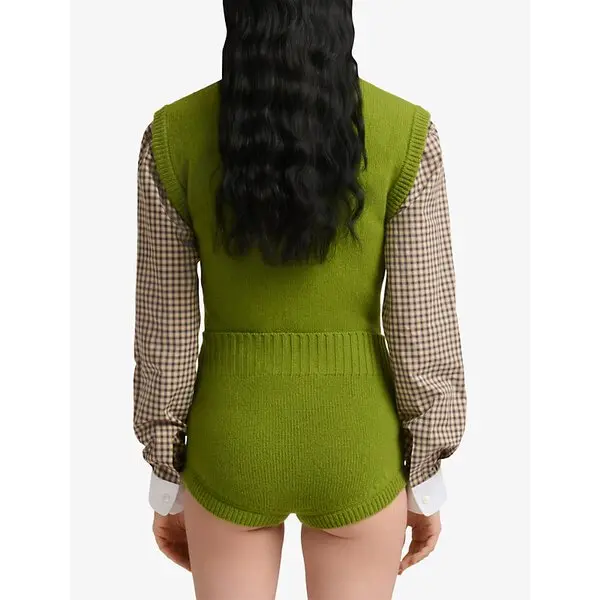 Marni Flower-embroidered Wool And Cashmere Vest