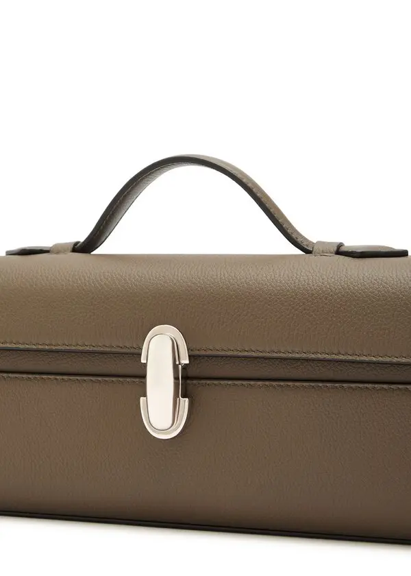 Savette Slim Symmetry Grained Leather Pochette