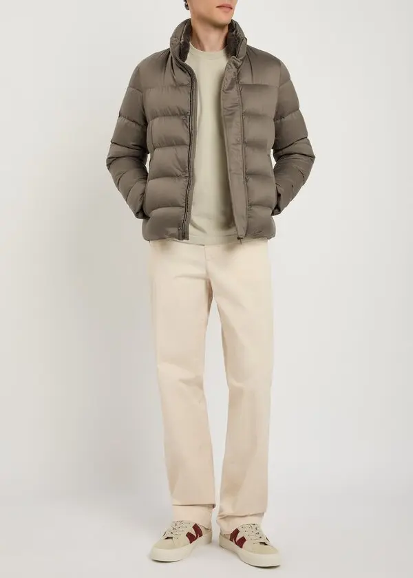 Herno Padded Fur-collar Shell Jacket