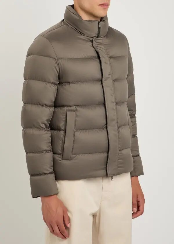 Herno Padded Fur-collar Shell Jacket