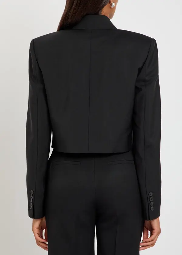 Givenchy Wool And Mohair-blend Cropped Blazer