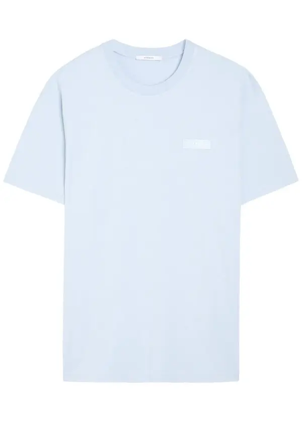 Givenchy Logo-appliquéd Cotton T-shirt - Light Blue