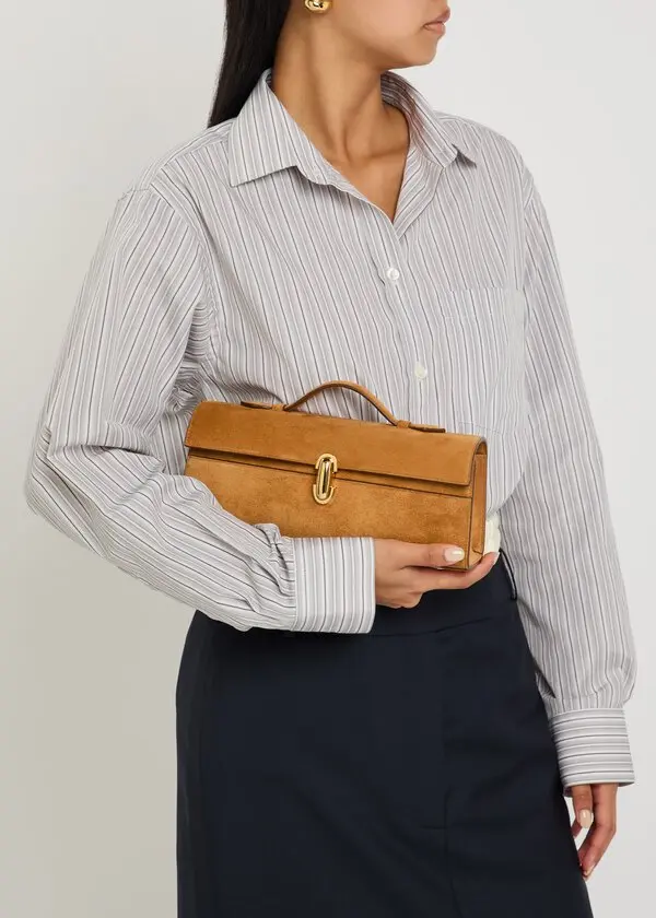 Savette Slim Symmetry Suede Pochette
