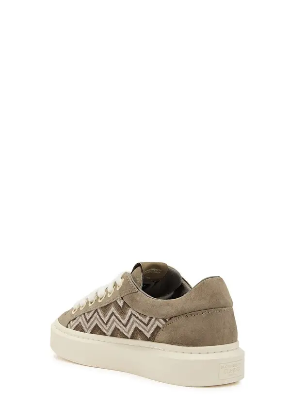 CLEENS Ace Panelled Leather And Suede Sneakers