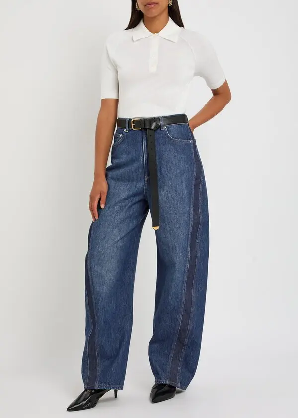 Givenchy Panelled Barrel-leg Jeans