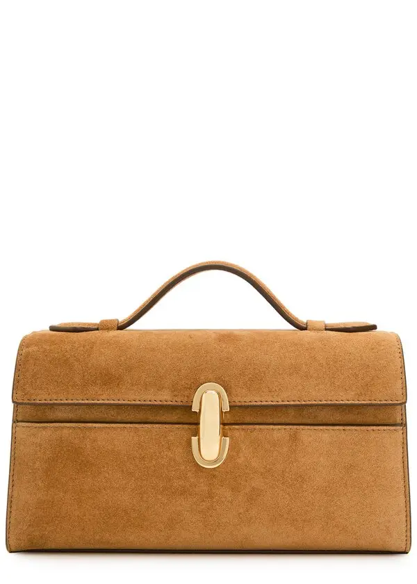 Savette Symmetry Suede Pochette - Tan