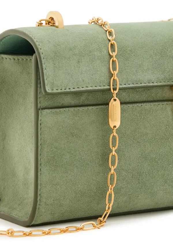 Savette Chain Symmetry Suede Pochette
