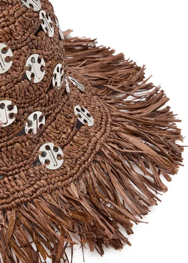 Rabanne 1969 Disc Raffia Sun Hat