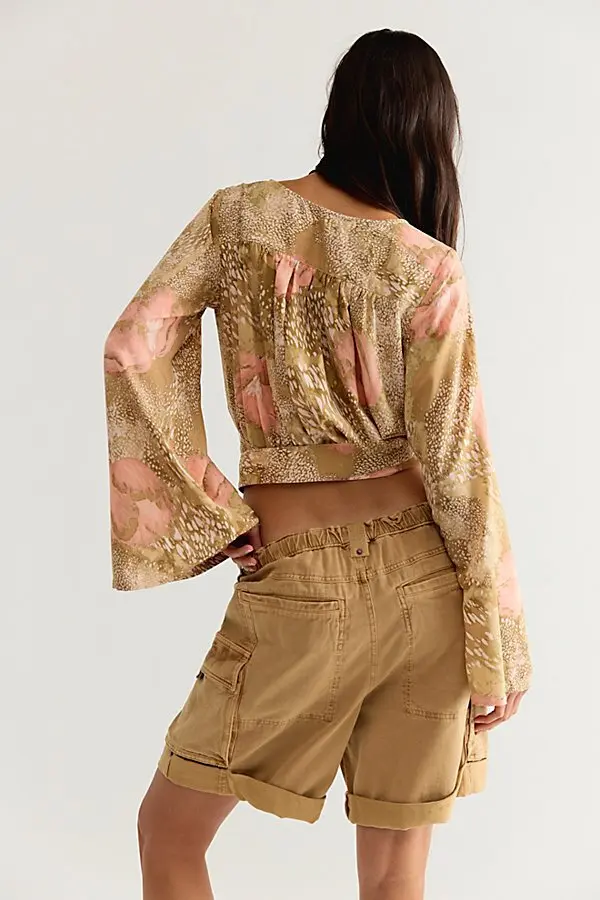 Free People Roxie Wrap Top At - Fennel Combo