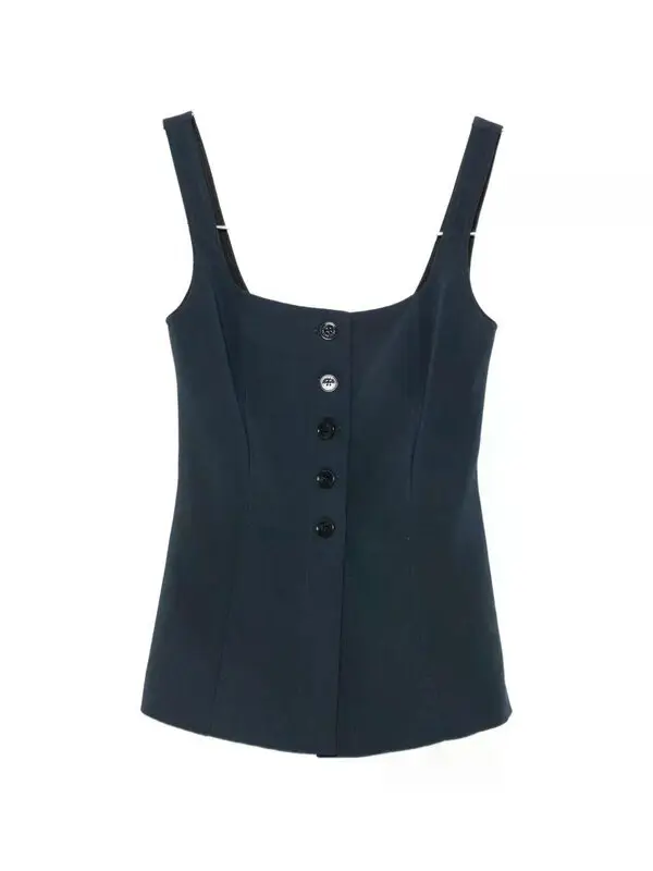 Patrizia Pepe Button-up Stretch-crêpe Top