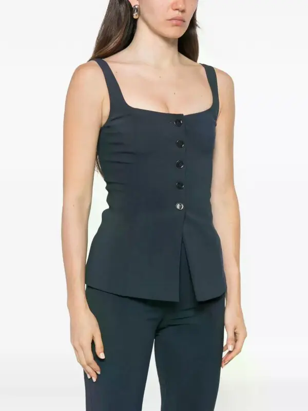 Patrizia Pepe Sleeveless Stretch-crêpe Top