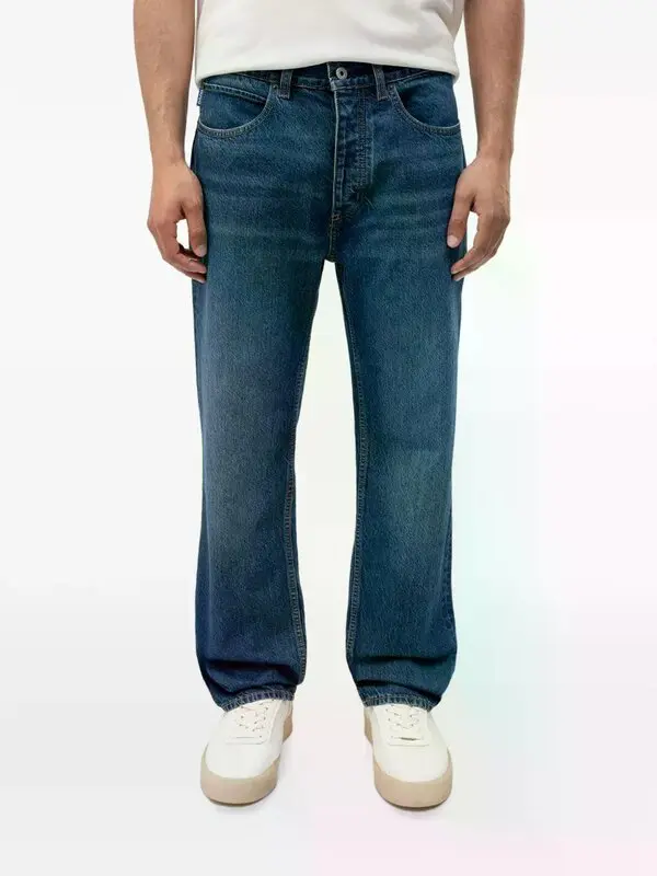 Hugo Logo-patch Straight-leg Jeans