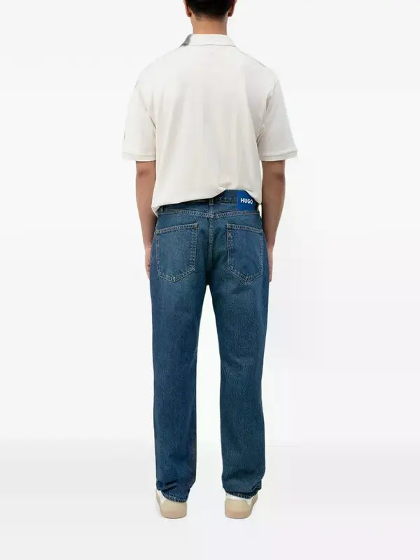 Hugo Logo-patch Straight-leg Jeans