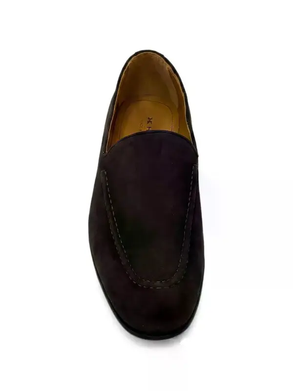 Kiton Suede Almond-toe Loafers