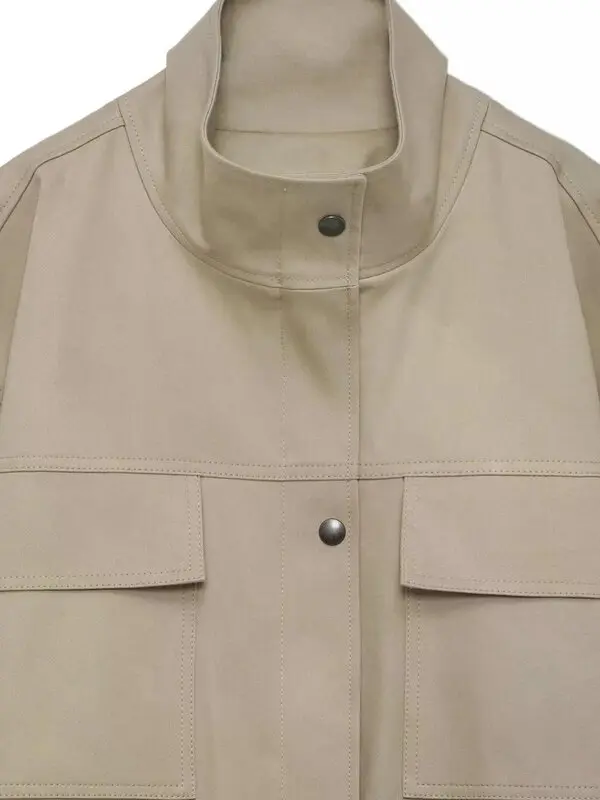 ANINE BING Odin Utility Jacket With Belt - Neutrals