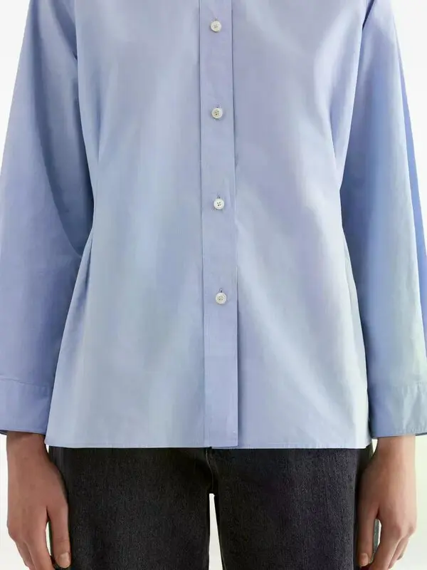 JIL SANDER Pleated-waist Fil-à-fil Shirt