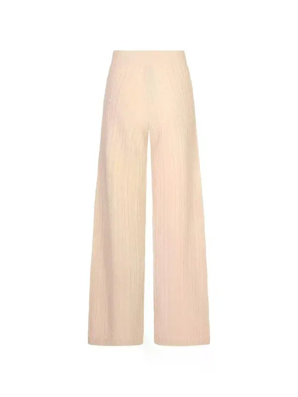 Agnona Cable-knit Wide-leg Trousers