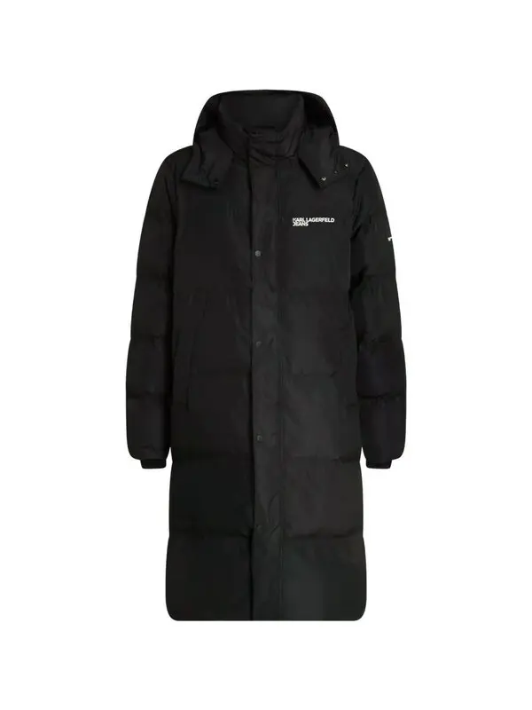 Karl Lagerfeld Long Padded Hooded Coat