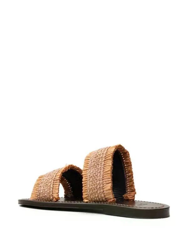 K.JACQUES Hadrine Fringed Sandals - Neutrals