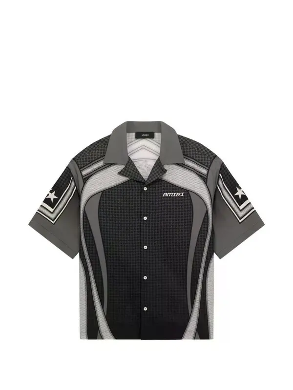 Amiri Sport Panel Os Camp Shirt - Black
