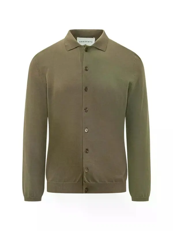 AMARANTO Button-up Shirt-collar Cardigan