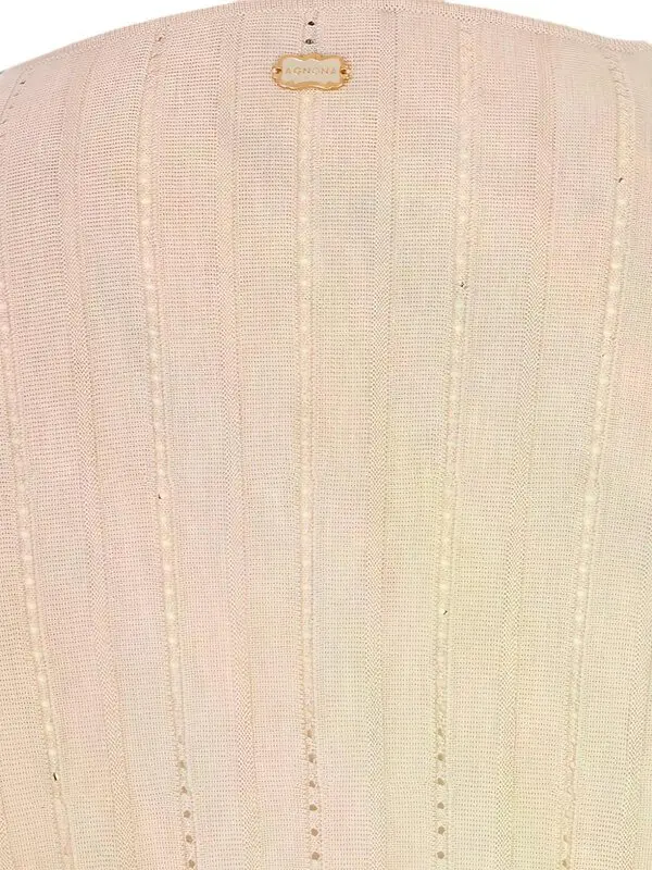 Agnona Pointelle-knit V-neck Jumper