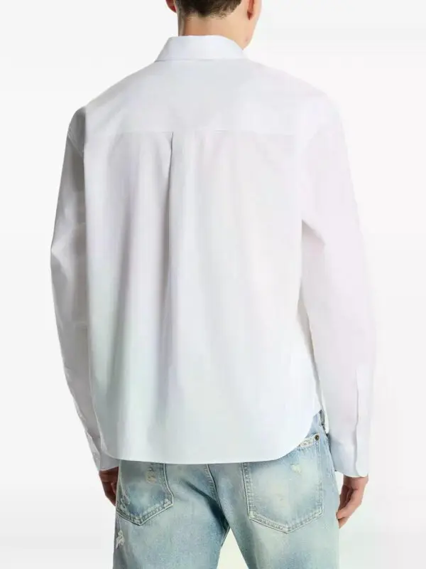 Dsquared2 Skier-embroidered Cotton Shirt