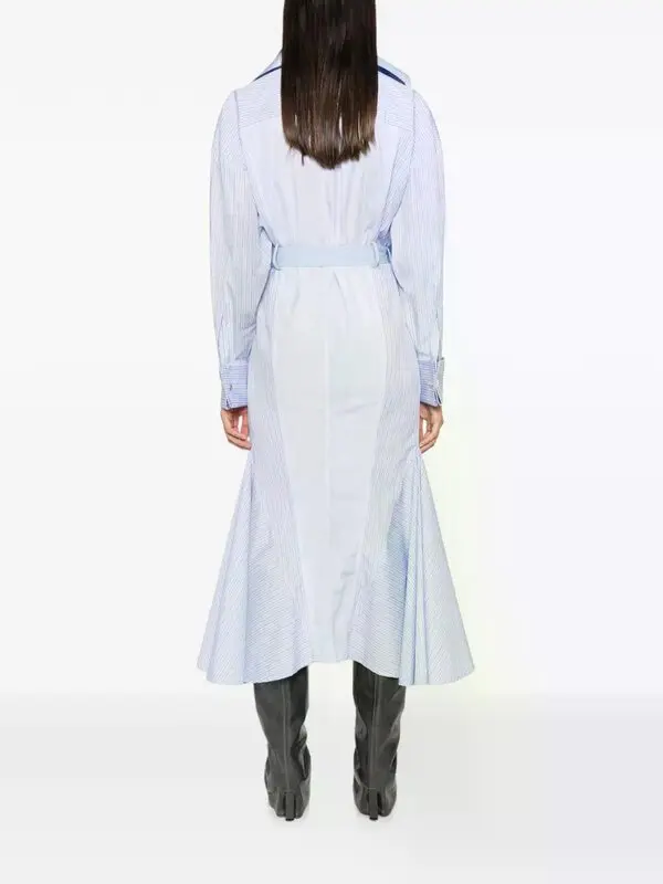 Attico Striped Double-breasted Midi Dress