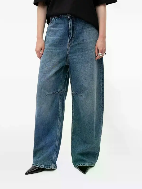 Hugo Logo-patch Wide-leg Jeans