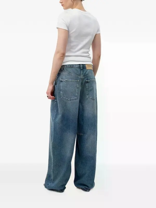 Hugo Logo-patch Wide-leg Jeans
