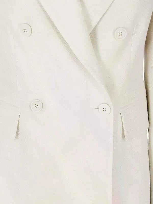 Eleventy Double-breasted Chevron-weave Blazer
