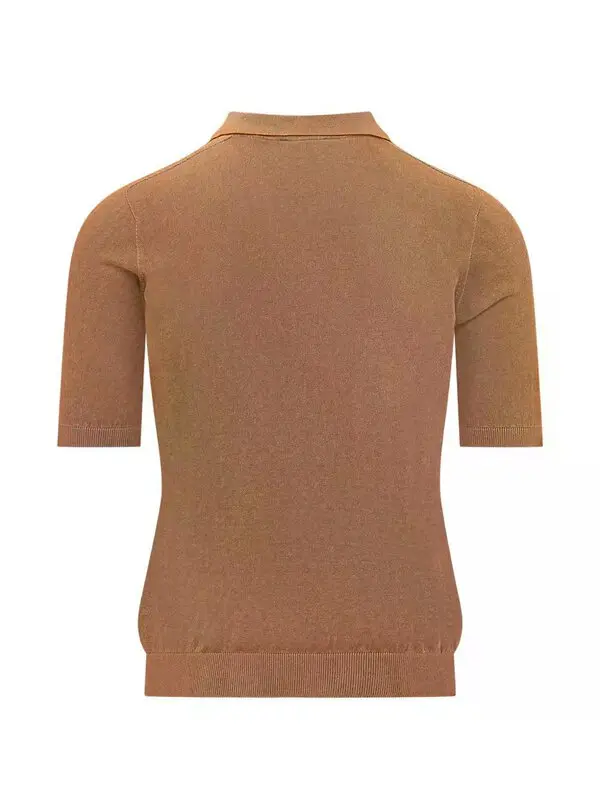 AROVESCIO Short-sleeve Polo Shirt - Brown
