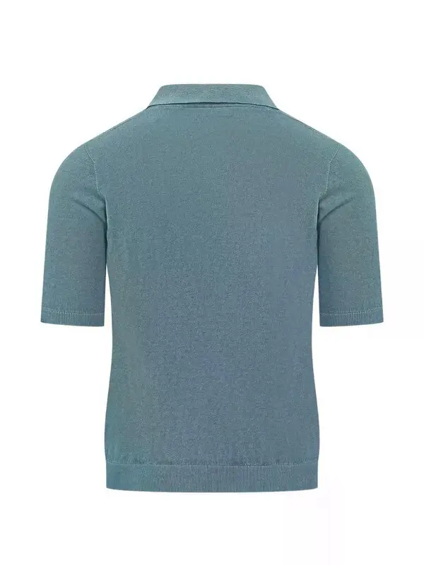 AROVESCIO Short-sleeve Knit Polo Shirt