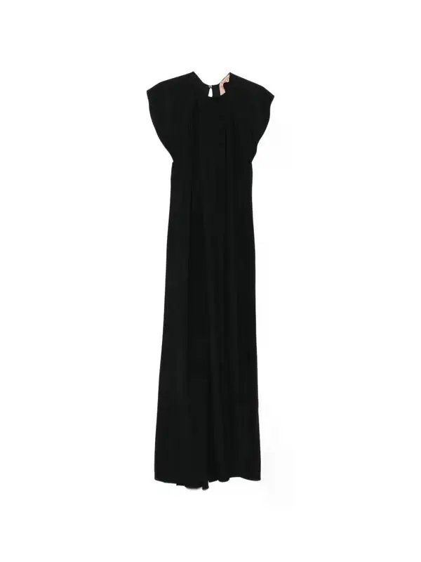 N°21 Open-back Ruffled Dress - Black
