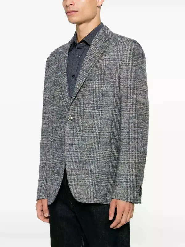 Etro Check-pattern Notched-lapel Blazer
