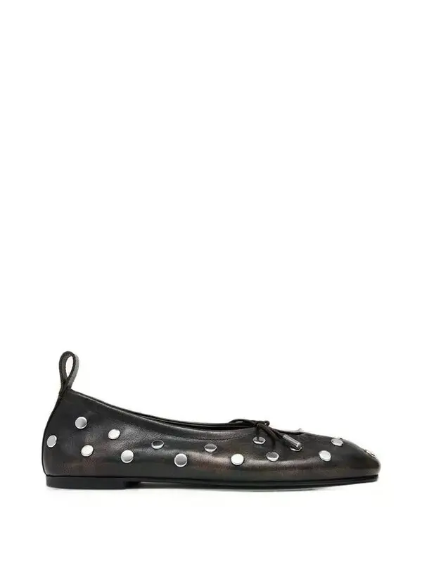 ALOHAS Rosalind Stud-embellished Leather Ballet Flats