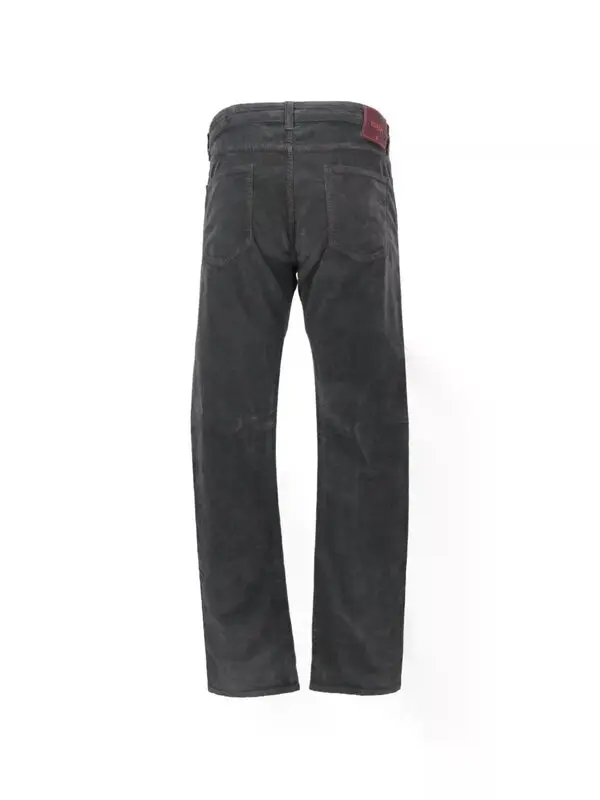 Isaia Logo-patch Corduroy-texture Jeans