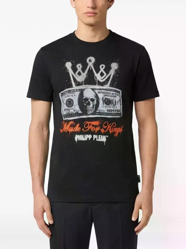 Philipp Plein Jersey T-shirt Crown Dollar