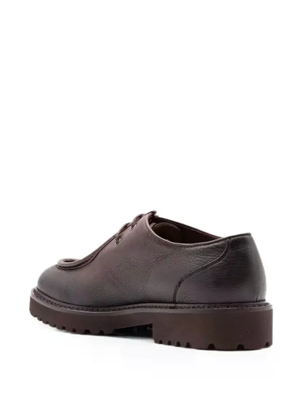 DOUCAL'S Textured Box-stitched Oxford Shoes
