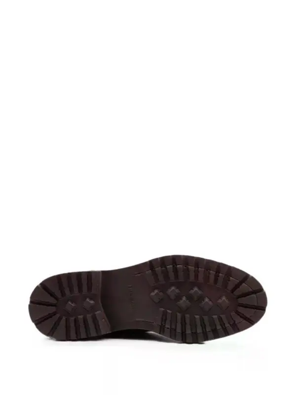 DOUCAL'S Textured Box-stitched Oxford Shoes