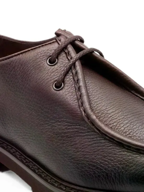 DOUCAL'S Textured Box-stitched Oxford Shoes