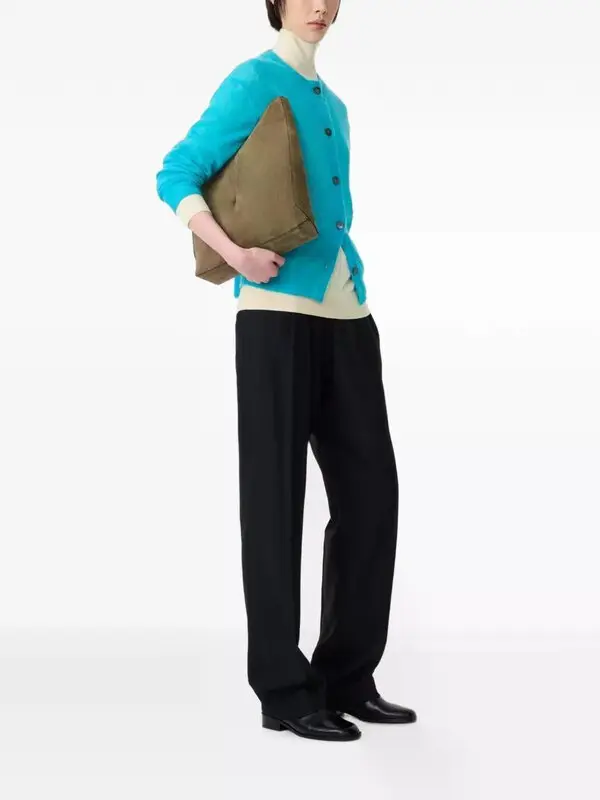 Studio Nicholson Callen Brushed-effect Cardigan - Blue