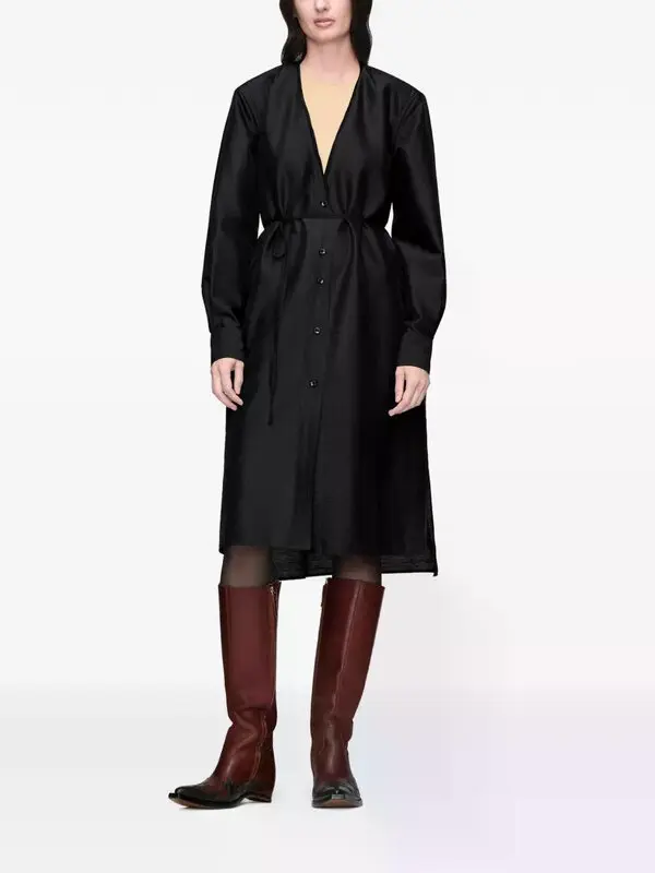 MAISON MARGIELA Fold-collar Midi Dress
