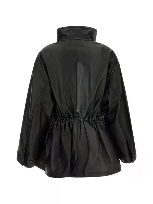 RÓHE Sculptural-waist Leather Jacket