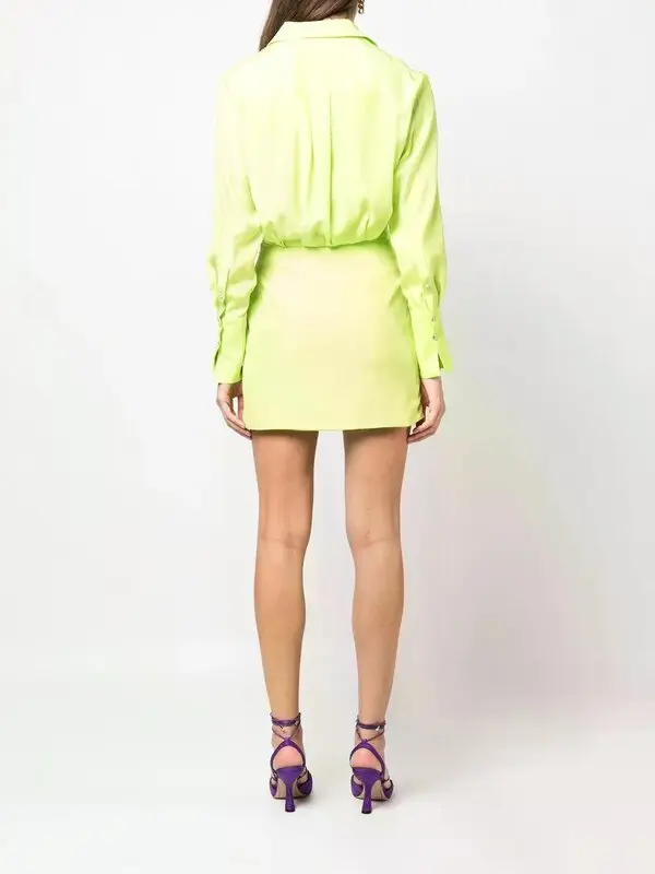 Gauge81 Naha Silk Draped Shirt Dress