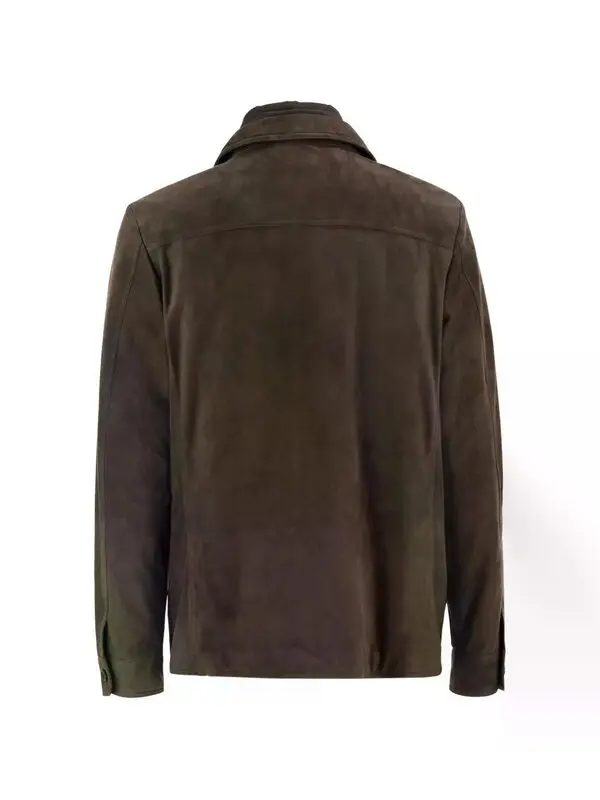 MOORER Torquato-tz Suede Layered-detail Jacket