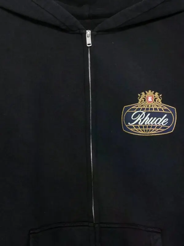 Rhude Logo-print Zip-up Hoodie