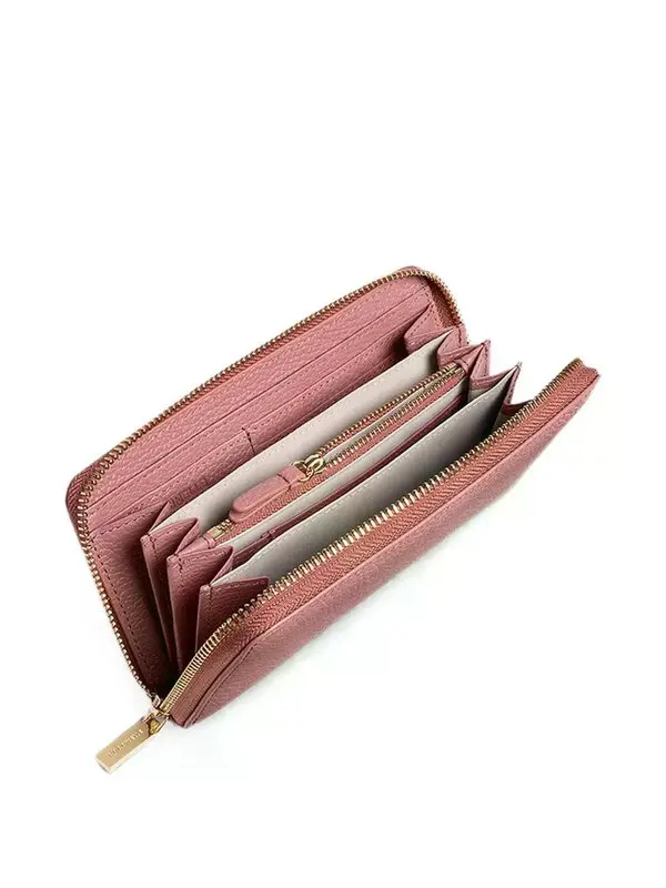 COCCINELLE Large Metallic Grained Leather Wallet
